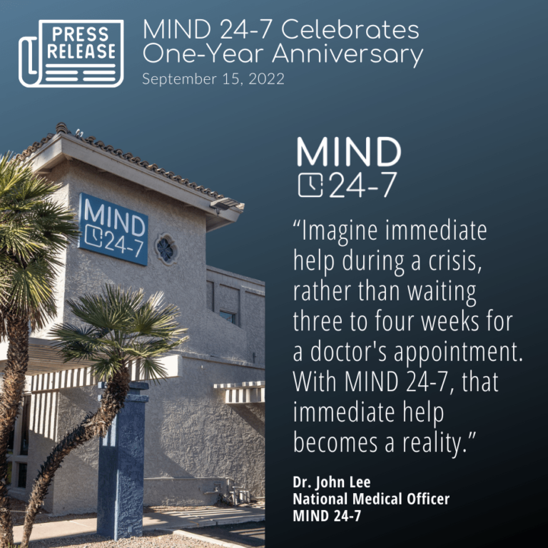 Press Release: Celebrating One Year - MIND 24-7